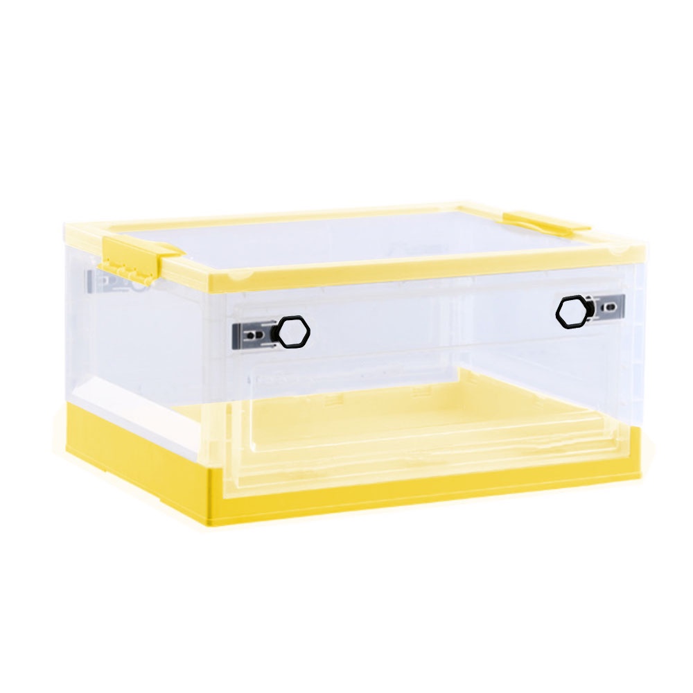 台灣宅配王 三開透明收納箱 側開透明摺疊箱 透明儲物箱 透明收納箱 大號側開 掀蓋式收納箱 可折疊收納盒 整理箱 | 蝦皮購物