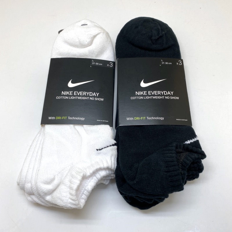 NIKE「踝襪」3雙一組！運動襪 SX7678-100(白色）SX7678-010(黑色） | 蝦皮購物