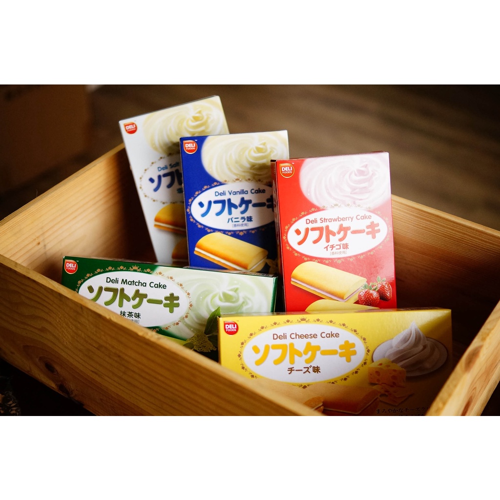 【零食巴豆夭】DELI 夾心蛋糕 108g 點心 蛋糕 草莓 抹茶 香草 鹽香草 起士 | 蝦皮購物