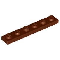 樂高 LEGO 紅棕色 1x6 薄板 薄片 顆粒 薄磚 3666 4221590 Reddish Brown plate | 蝦皮購物
