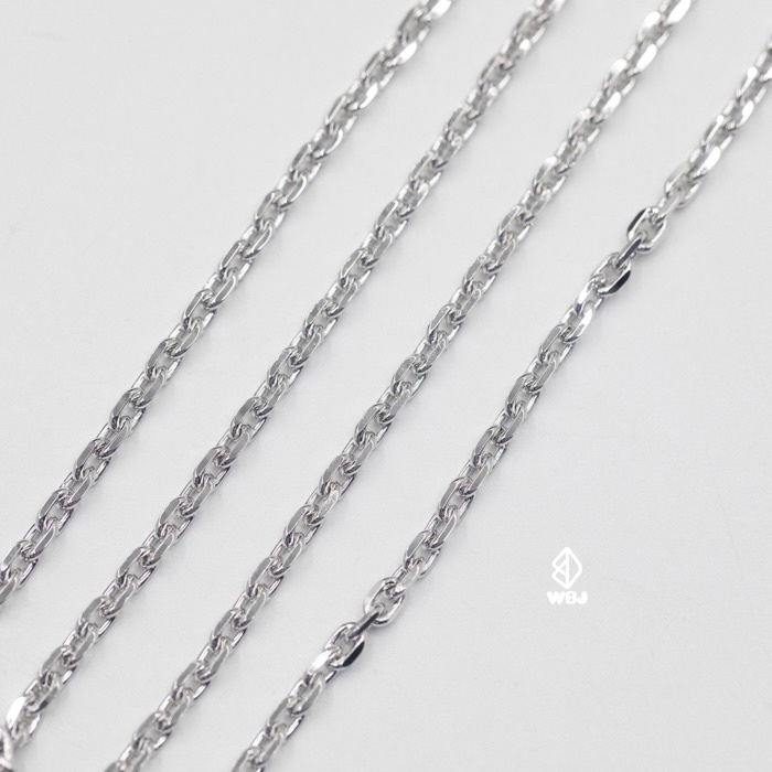 Wbj訂製珠寶 4mm實心純銀十字鍊 古巴鍊 編織鍊 蛇骨鍊 電鍍30u厚白金鎖骨鍊 | 蝦皮購物