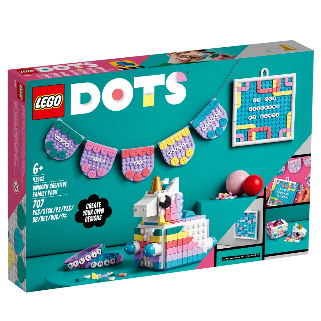 [想樂]全新 樂高 LEGO 41962 Dots 獨角獸創意家庭包 | 蝦皮購物