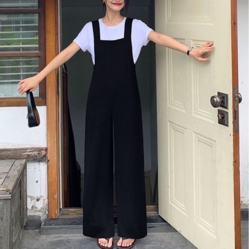 原品AMD67雪紡 直筒褲 揹帶褲 寬褲 垂墜感大尺碼寬鬆 小個子 吊帶褲 高腰 連身褲女生長褲 | 蝦皮購物