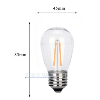 植物生長燈燈泡 戶外燈串燈泡 超低價【黃光LED E27 2W 1W】安全塑膠 S14 LED燈絲燈 超省電 愛迪生燈泡 | 蝦皮購物