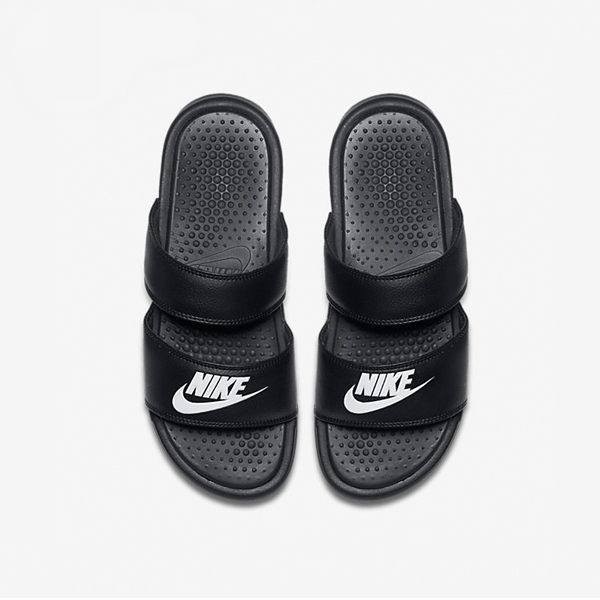 問真假請跳過「Parody」NIKE BENASSI DUO ULTRA SLIDE 雙槓 雙帶 黑白 涼拖鞋 補貨款 | 蝦皮購物