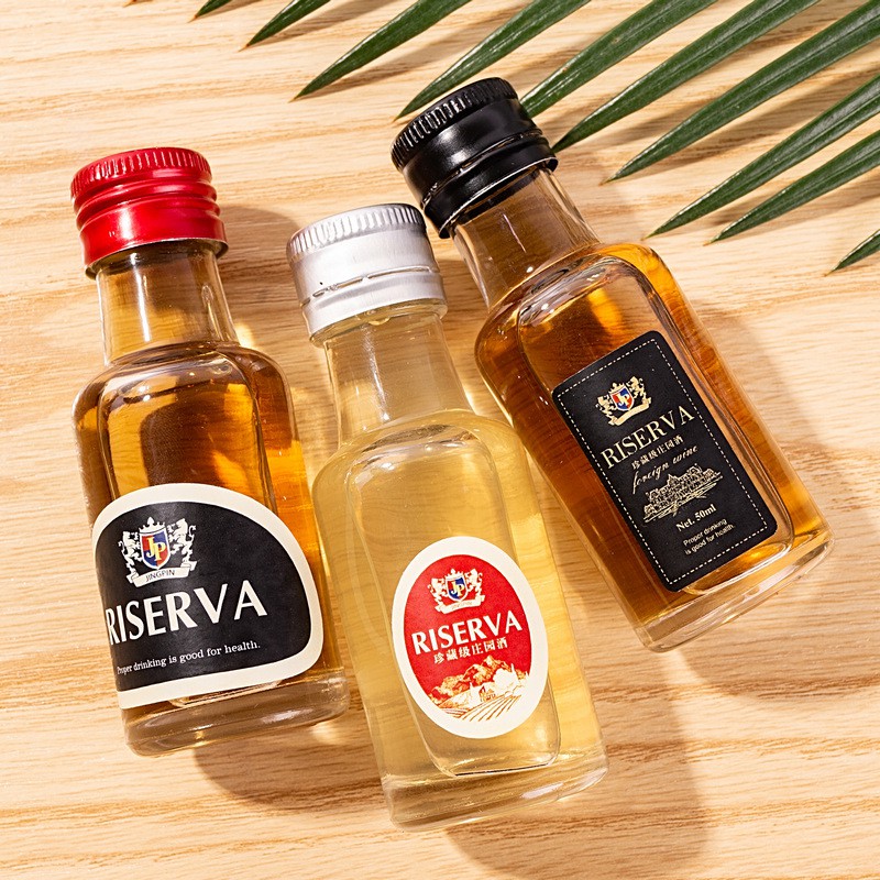 30ml 鋁蓋小酒瓶不含貼紙☆ VITO zakka ☆ 小酒瓶透明玻璃白酒瓶保健小酒瓶 | 蝦皮購物