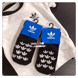 Linda ️代購 現貨 Adidas 童襪 小童 中童 短襪 襪子 防滑 三葉草 黑 H32448 粉 HM1696 | 蝦皮購物