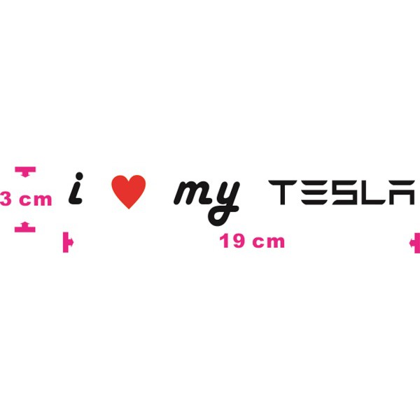 【豆豆彩藝】I27-I love my Tesla 簍空防水貼紙 (特斯拉 Model 3 S X Y) | 蝦皮購物