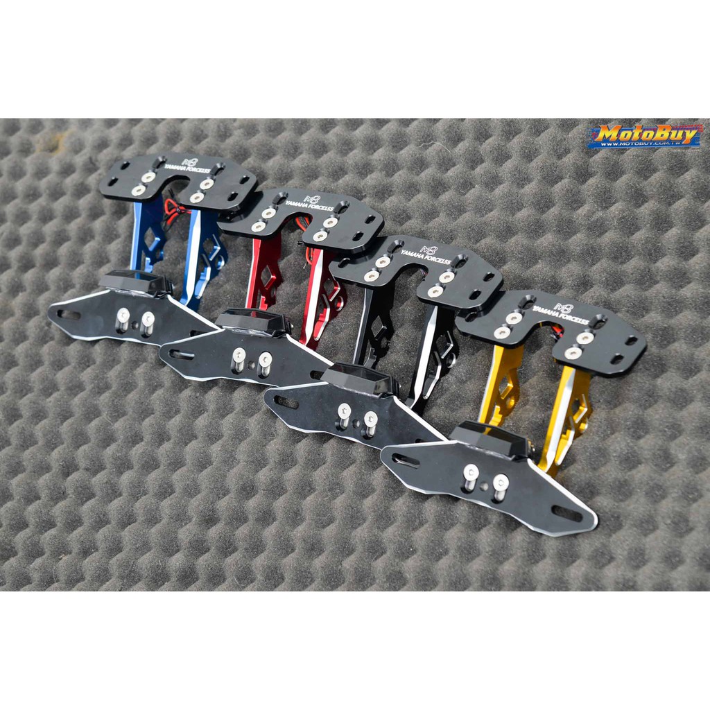 【LFM】MB FORCE 可調式 鋁合金雙色 後牌架 附白光 LED 牌照燈 FORCE155 大牌架 | 蝦皮購物