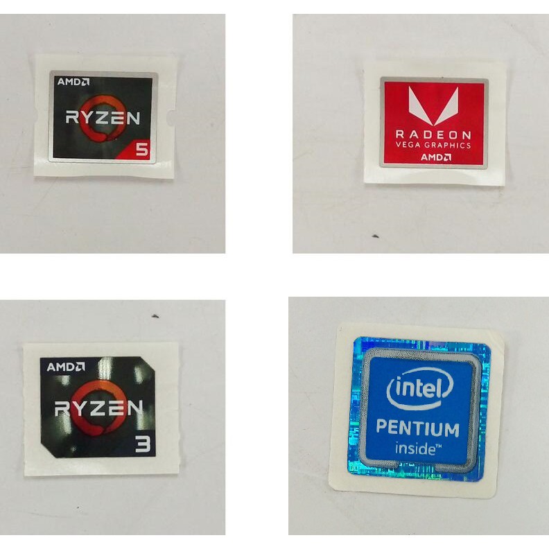 全新 AMD Ryzen3 Ryzen5 RADEON Intel Pentium CPU貼紙 顯卡貼紙 | 蝦皮購物