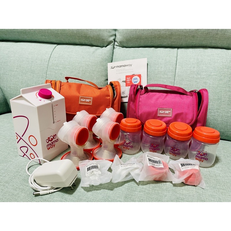 Mamaway 媽媽餵 電動雙邊熱敷吸乳器 / 擠乳器 | 蝦皮購物