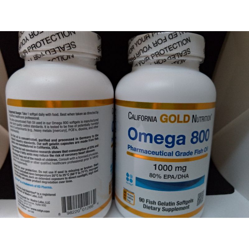 California Gold Nutrition Omega 800 歐米伽800 頂級鱼油 90粒 2瓶價 | 蝦皮購物