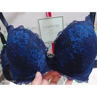 【EASY SHOP】奧黛莉Audrey李維維代言擁抱V溝影85B=38B美背單內衣(璀璨藍) | 蝦皮購物