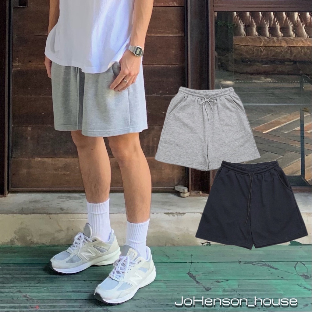 【JoHenson】韓國 短棉褲 基本 素面 百搭 平價 寬鬆 | 蝦皮購物