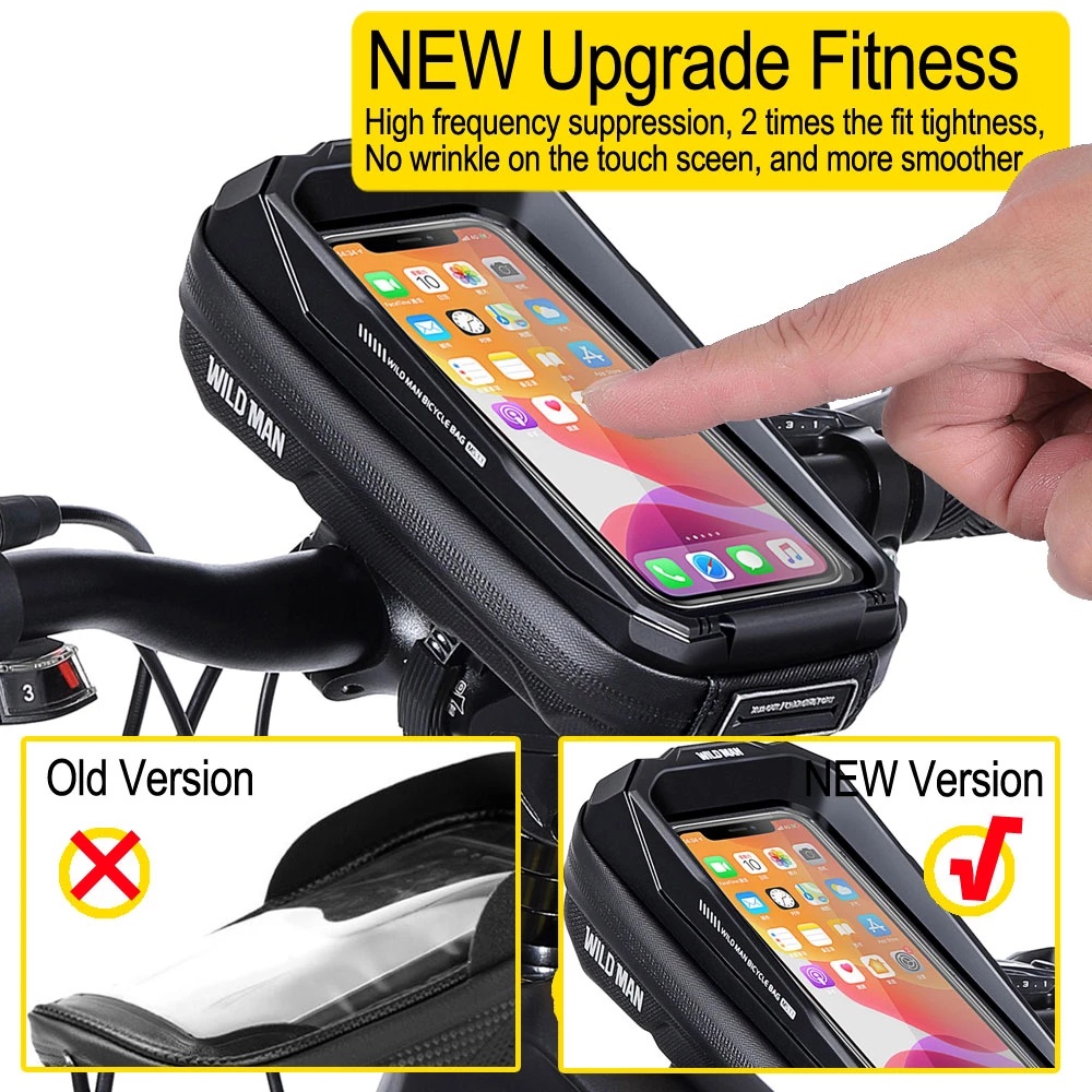 Newboler 新款自行車手機座袋盒 6.9 英寸手機防水騎行自行車支架包車把山地車自行車配件 | 蝦皮購物