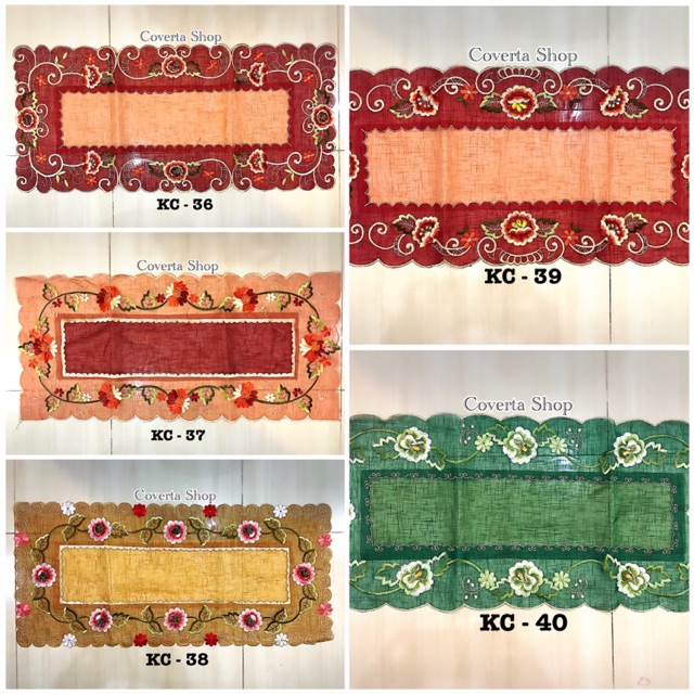 刺繡玻璃桌布 40x90cm | 蝦皮購物