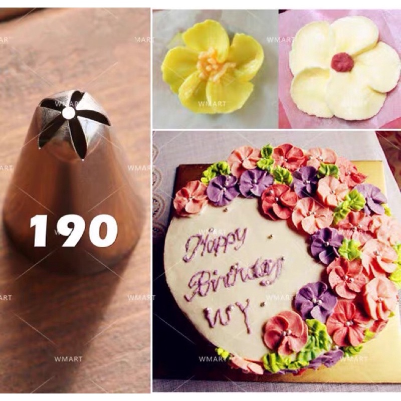 用愛烘焙 Wilton同款5瓣（190）/ 六瓣花（129）304不鏽鋼無縫花嘴 | 蝦皮購物