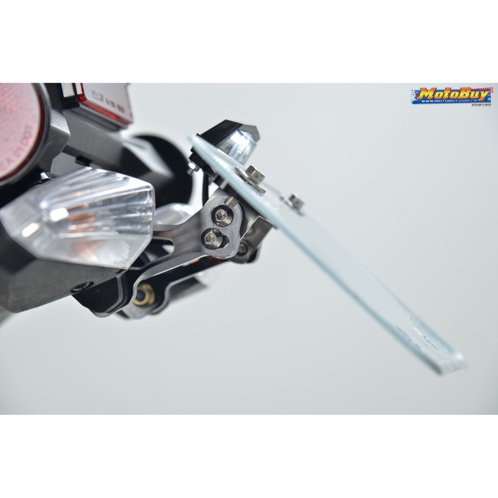 【LFM】MB FORCE 可調式 鋁合金雙色 後牌架 附LED牌照燈 FORCE155 大牌架 | 蝦皮購物