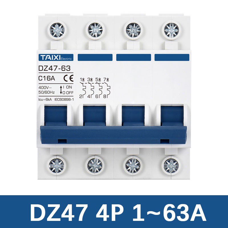 Mcb DZ47-63 1P 2P 3P 4極微型斷路器 DZ47 60Hz 10A 16A 20A 25A 40A 6 | 蝦皮購物