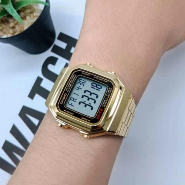 【八度空間】Casio卡西歐 復古經典潮流金色電子錶潮流雜誌大力推薦 十年電池款 A178WA#A178WGA-1A | 蝦皮購物