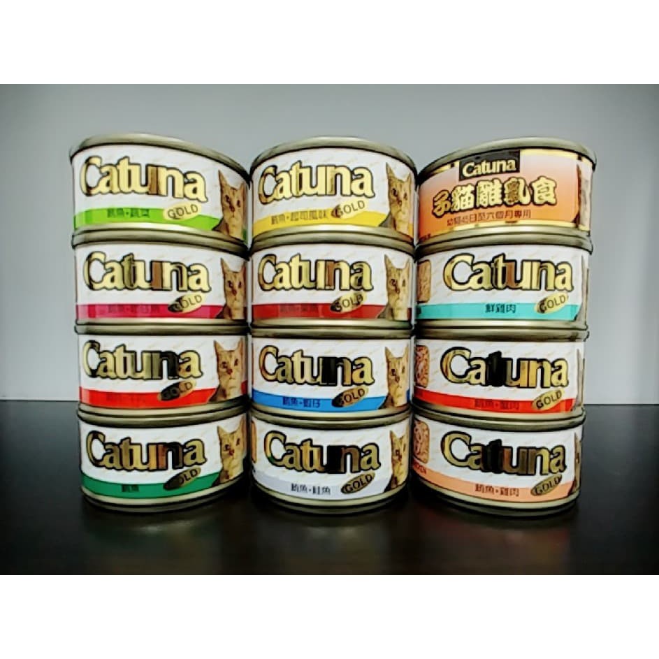 Catuna，開心金貓罐 開心金罐 十二種口味 80g | 蝦皮購物