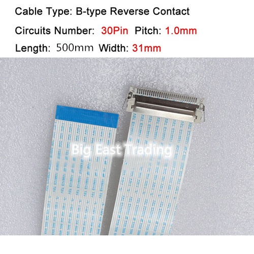 30Pin 扁平 1pc 柔性 FFC 帶連接器間距 1.0mm 長度 500mm 50cm 30P 屏幕 DS 電纜 | 蝦皮購物