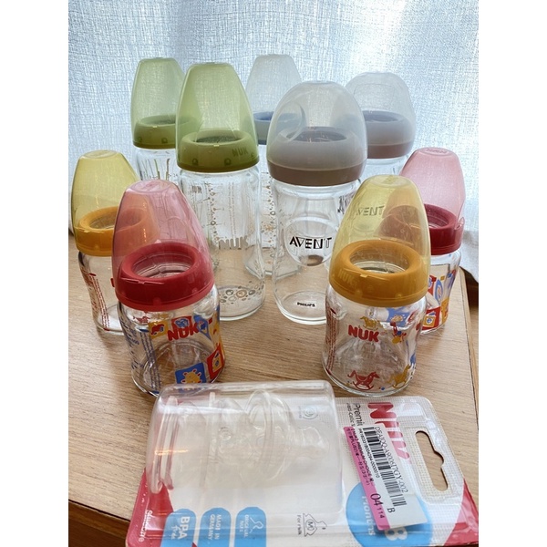 [二手] NUK / AVENT 寬口徑玻璃奶瓶 | 蝦皮購物