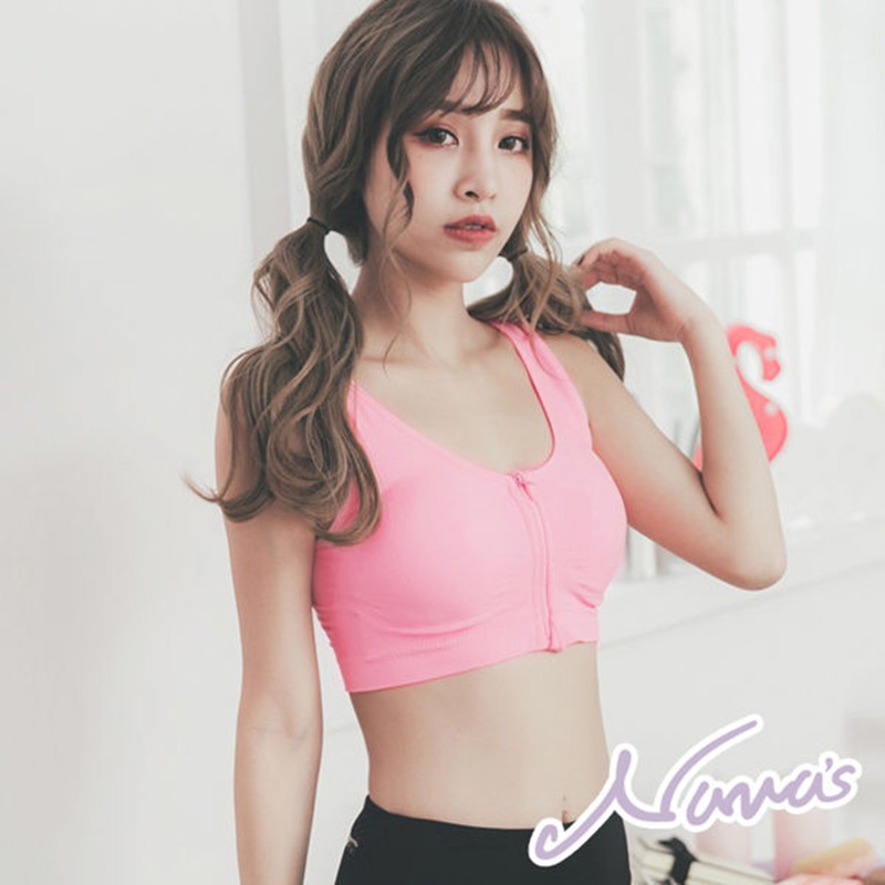 【露娜斯Nunas】青春戀香 無鋼圈前拉鍊款 FREE 運動內衣 W1126 嫩粉 蓮藕紫 黑 | 蝦皮購物