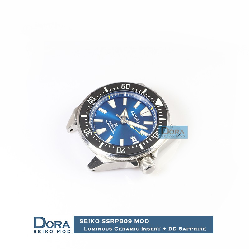 [Dora SEIKO MOD] SRPB09 Samurai 專用升級改裝套餐 / 藍寶石水晶 + 螢光綠陶瓷圈 | 蝦皮購物
