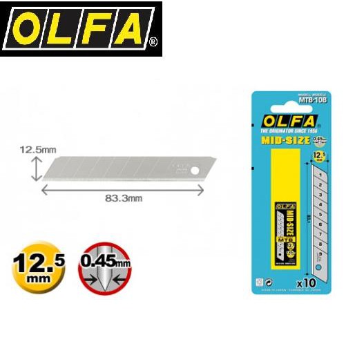 【阿筆文具】//OLFA// 新款中型美工刀片MTB-10B型(10片/盒) | 蝦皮購物