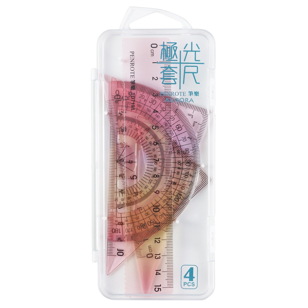 筆樂PENROTE★極光套尺/三角板/尺/量角器/學生TD7191 | 蝦皮購物