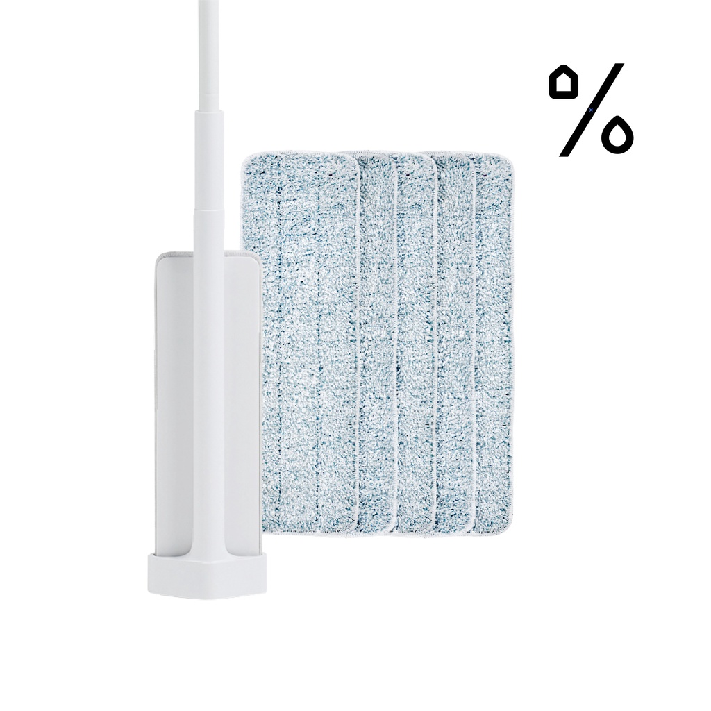 【PERCENT】QUICK MOP免手洗高效平板拖把 1入+替換拖布5入組 免手洗不沾手 免運 | 蝦皮購物