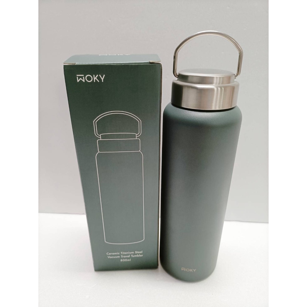 【時宜】 WOKY沃廚提手輕量陶瓷易潔層保溫瓶 陶瓷保溫杯 真空杯 保溫杯 800ml 1入 | 蝦皮購物