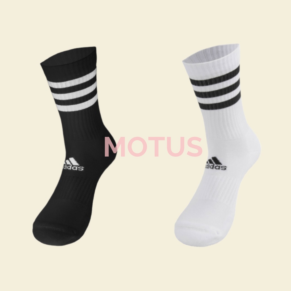 Motus | 3-STRIPES 長襪 襪子 黑 白 男女 FH6628 FH6629 | 蝦皮購物
