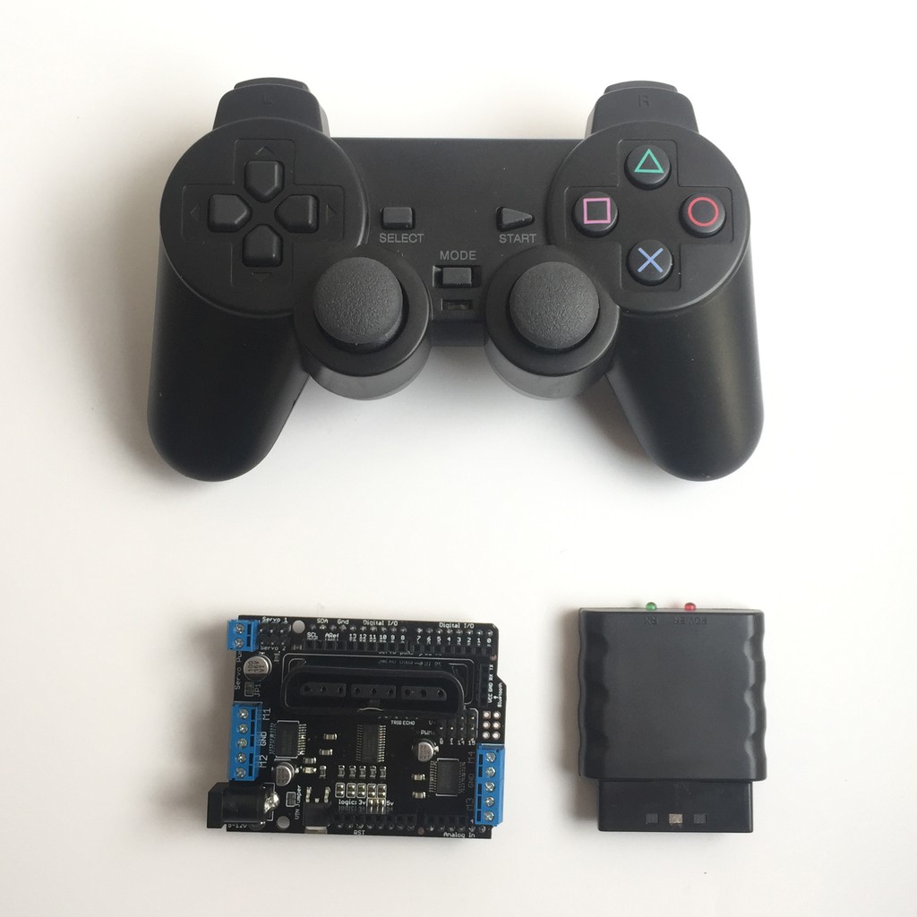 F06 Arduino Motor Shield電機驅動板 支援PS2手柄無線遙控 | 蝦皮購物