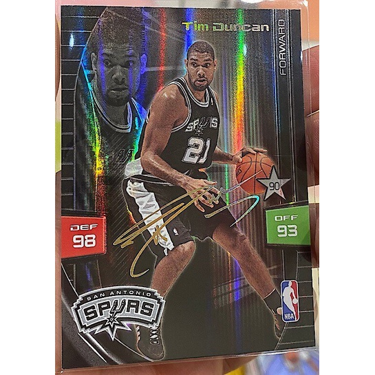 NBA 球員卡 Tim Duncan 2009-10 Adrenalyn XL Extra Signature 印刷簽名 | 蝦皮購物