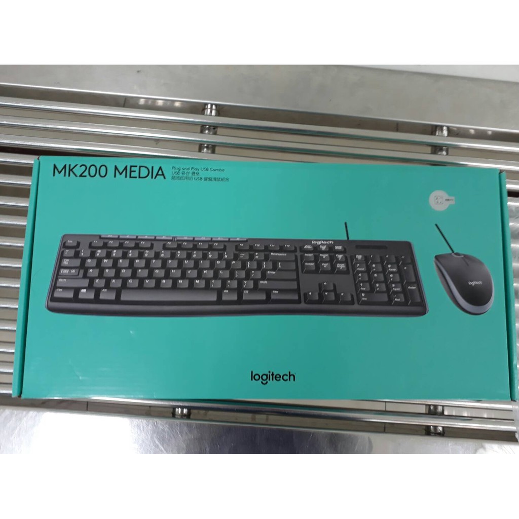 重複!!羅技 Logitech MK200 MEDIA 有線鍵盤滑鼠組 黑色 3年保固 | 蝦皮購物