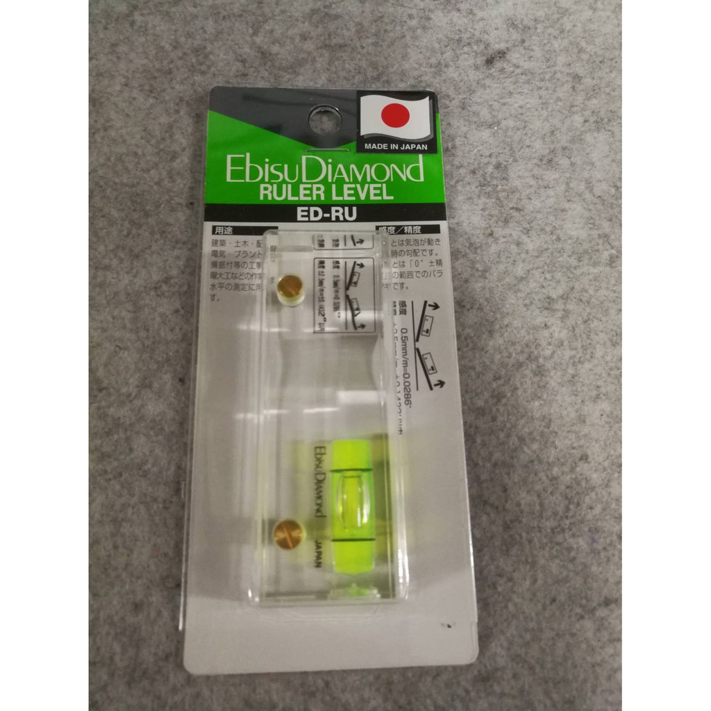 日本 EBISU 惠比壽 ED-RU 水晶角尺用水平尺 15*25*75mm 輕巧便利 隨身型 | 蝦皮購物