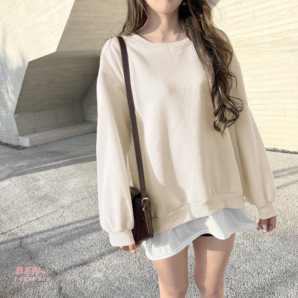 《米豆自訂款》MIT 情侶裝也超可愛唷♥ 刷毛 假兩件層次大學T BENBEN《EL- 0151》現貨 | 蝦皮購物