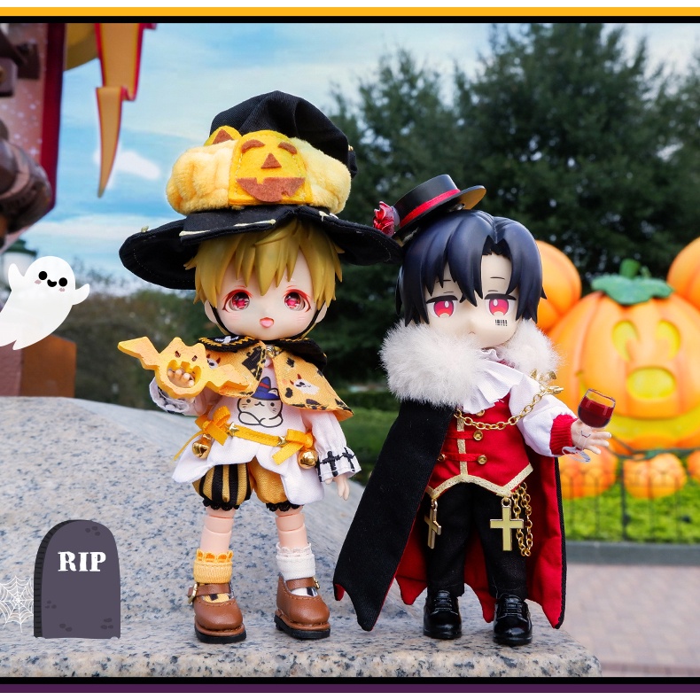 【萬聖節限定套裝】OB11娃衣 德古拉伯爵&恶魔甜点师 MOLLY 12分BJD GSC ob11 | 蝦皮購物
