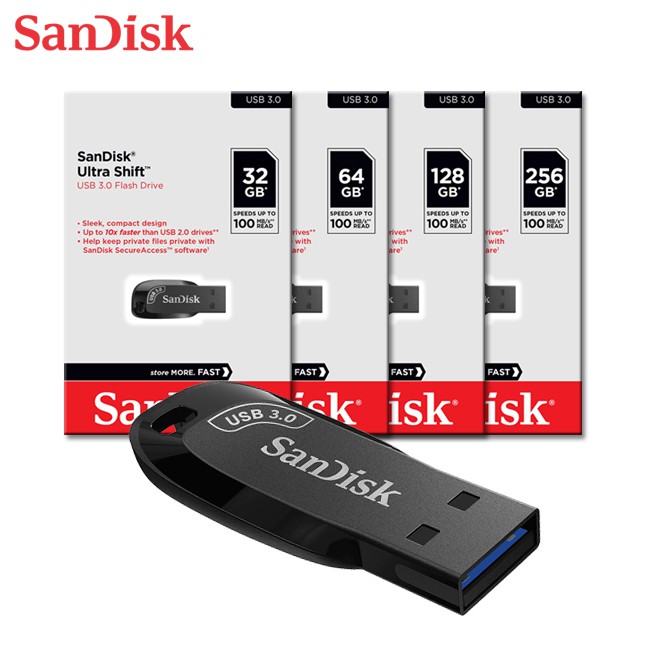SanDisk Ultra Shift 32G 64G 128G最新版USB 3.0 高速 隨身碟 CZ410 廠商直送 | 蝦皮購物
