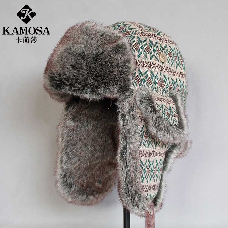 KAMOSA 新款男士女士兒童秋冬款韓版潮針織帽雷鋒帽飛行護耳帽子 | 蝦皮購物