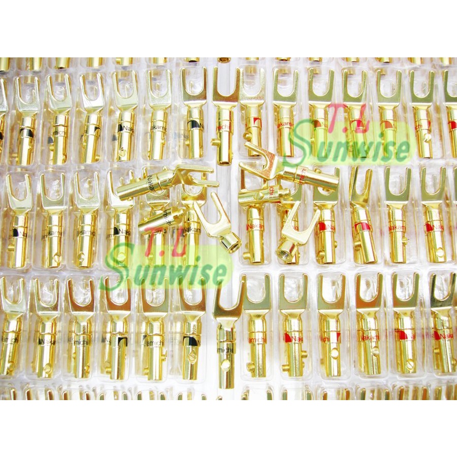 NO:K015 香蕉頭 轉 Y插 U型插 純銅鍍金 免焊可鎖式 香蕉插 喇叭線 喇叭端子 參考 monster | 蝦皮購物