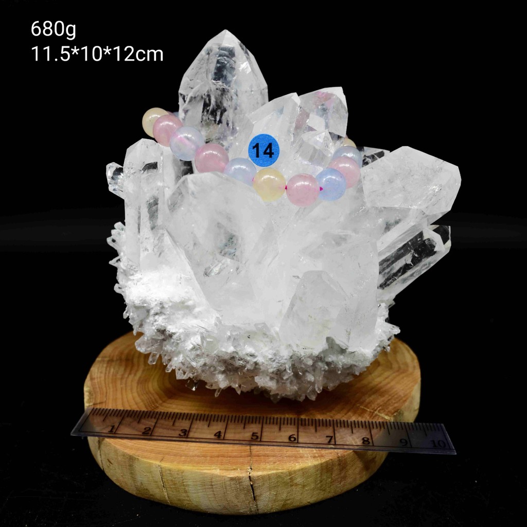 [硯嵐水晶 YL Crystal]《水晶簇擺件》贈木座 居家風水擺件 白水晶簇 消磁淨化 | 蝦皮購物