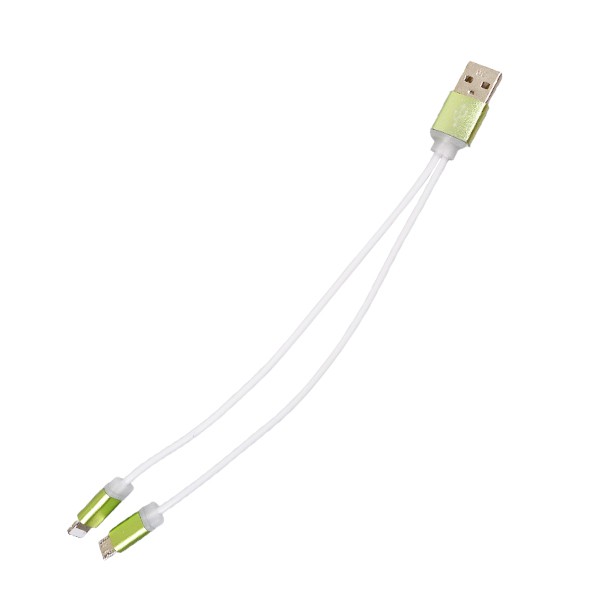 手機充電線 金屬感二合一充電線 短線雙頭電源線 平板手機充電線 贈品禮品 A2741 | 蝦皮購物