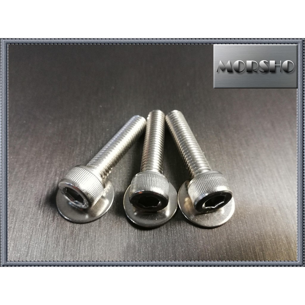 【瘋螺絲】MORSHO 304+白鐵平墊片★M8*35P1.25螺絲★內六角.白鐵螺絲.不鏽鋼螺絲.改裝螺絲 | 蝦皮購物