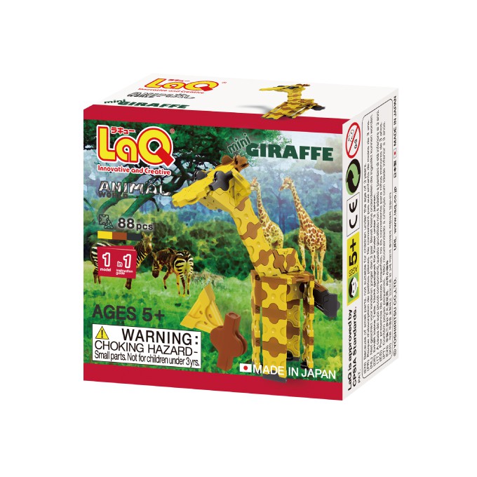 【LaQ】Q版長頸鹿 (88pcs) 日本製造立體3D拼接積木/益智玩具/台灣獨家代理 | 蝦皮購物