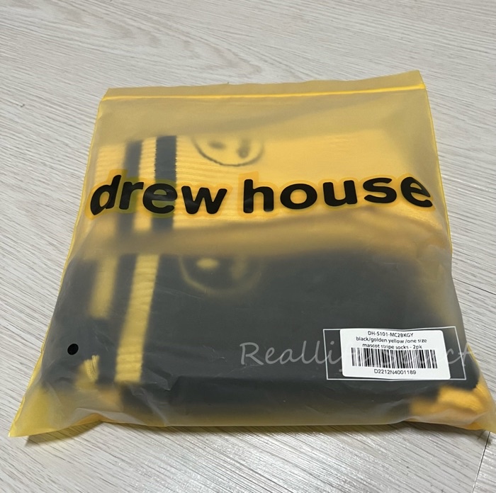 【Reallife】現貨 美國官網Drew House 2 pack mascot stripe socks 笑臉長襪組 | 蝦皮購物