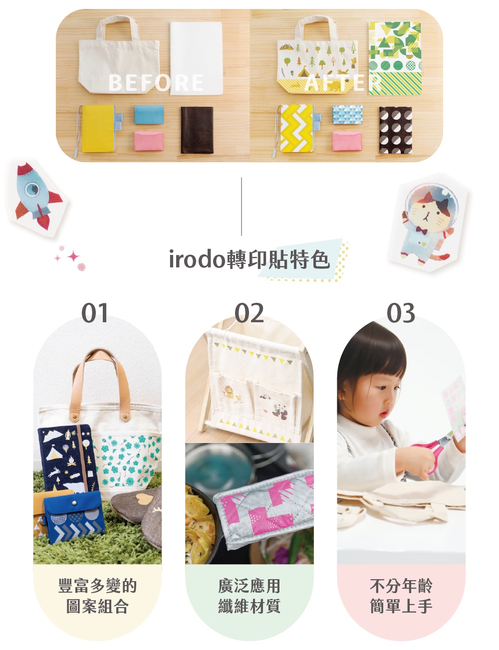 irodo 免燙熨布用纖維轉印貼 / 星星 兩款（日本原創技術/布織品專用/親子手作DIY/刮刮樂/材料包/素材/手帳） | 蝦皮購物