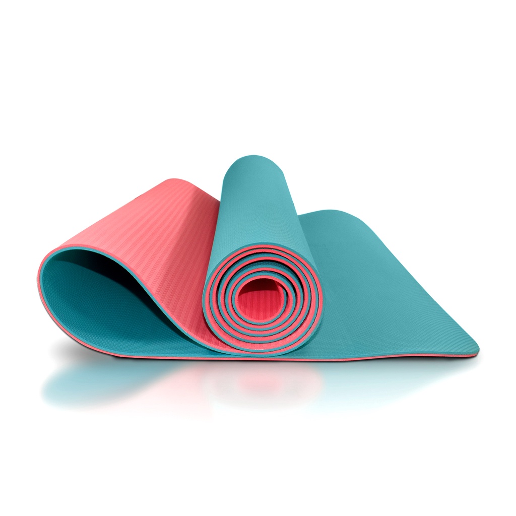 Tumaz月熊/6mm TPE雙色瑜珈墊(贈背帶&網袋) 新色新材質 止滑佳 防水抗汗 台灣現貨 | 蝦皮購物